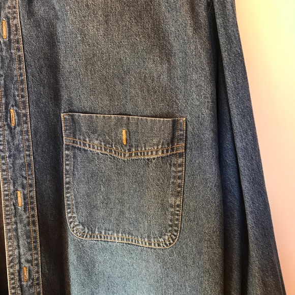Lee | Shirts | Mens Vintage Lee Denim Long Sleeve Button Down | Poshmark